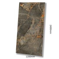 China 1200x2400mm Brown Marble Bathroom Big Slab Tiles Polished Large Format Porcelain Floor Tile for sale