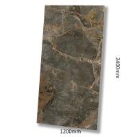 China 1200x2400mm Brown Marble Bathroom Big Slab Tiles Polished Large Format Porcelain Floor Tile for sale