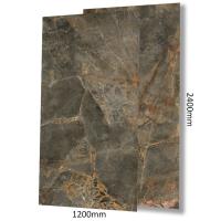 China 1200x2400mm Brown Marble Bathroom Big Slab Tiles Polished Large Format Porcelain Floor Tile for sale