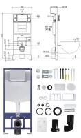 China Floor Mounted Installation Modern Ceramic Toilet WC with Plastic Steel Flush Water Tank for sale