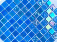 China 306x306MM Non-Slip Swimming Pool Tile Glass Mosaic for Room Decoration Hand Painted for sale