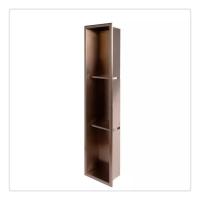 China Bathroom Wall Tile Insert Metallco Shower Niche in Satin Copper Color with LED Light for sale