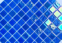 China 4mm Crystal Glass Mosaic Tile Perfect for a Mediterranean Sea Inspired Swimming Pool for sale