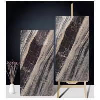 China Marble Porcelain Tile Black White and Gold Flower 600x600mm Glazed Tiles for Kitchen for sale