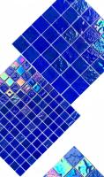 China 4mm Crystal Glass Mosaic Tile Perfect for a Mediterranean Sea Inspired Swimming Pool for sale