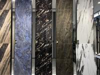 China Marble Porcelain Tile Black White and Gold Flower 600x600mm Glazed Tiles for Kitchen for sale