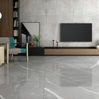 China Vitrified Tiles Grey Color Marble Bathroom Ceramic Floor Tile 1200x2400 Large Format for sale