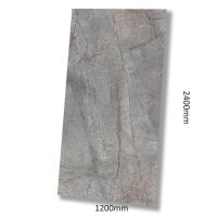 China Vitrified Tiles Grey Color Marble Bathroom Ceramic Floor Tile 1200x2400 Large Format for sale