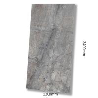 China Vitrified Tiles Grey Color Marble Bathroom Ceramic Floor Tile 1200x2400 Large Format for sale