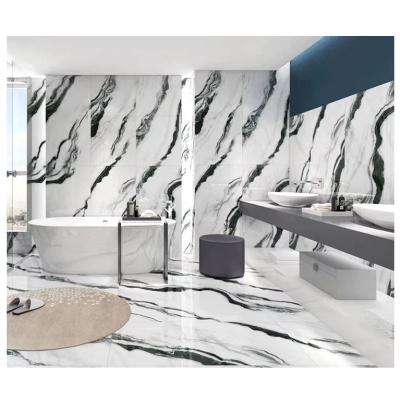 China Black Forest Marble Look Ceramic Tiles 60x120 in Black and White for House Decoration for sale