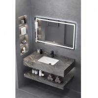 China Hotel Bathroom Vanity with Mirror Countertop in Modern Design Bathroom Mirrored Cabinet for sale