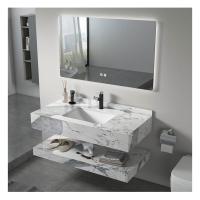 China Hotel Bathroom Vanity with Mirror Countertop in Modern Design Bathroom Mirrored Cabinet for sale