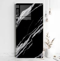 China Antibacterial Super Glossy Black Polish Porcelain Tiles 600 x 1200 for Bathroom Walls for sale