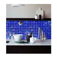 China Accents Swimming Pool Mosaic Tile Ceramic Blue Iridescent Crystal Glass Submersible for sale
