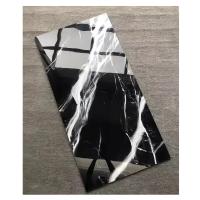 China Antibacterial Super Glossy Black Polish Porcelain Tiles 600 x 1200 for Bathroom Walls for sale
