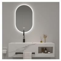 China White Gold Bathroom Vanity with Countertop Wall Mounted SLABS/SINTERSTONE Organizer for sale