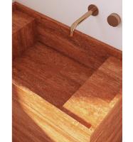 China Natural Polished Honed Red Travertine Slabs for Indoor Floor 60*120 Occasion Outdoor for sale