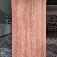 China Natural Polished Honed Red Travertine Slabs for Indoor Floor 60*120 Occasion Outdoor for sale