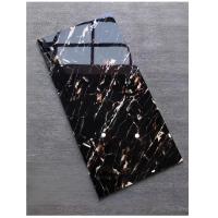 China Black High Gloss Gold Marble Shiny Decorative Floor Tile 12x6 Vitrified Tiles Perfect for sale
