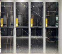 China 60x120 Shiny Black and White Stone Porcelain Floor Tiles for Modern Design 50 Pieces for sale