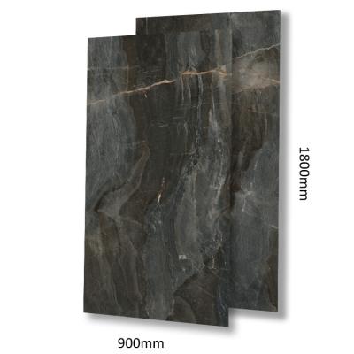 China Technique Vitrified Tiles Marble Effect Stair Step Tiles in Black 3D Floor Tiles for Hall for sale