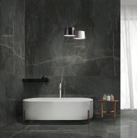 China Technique Vitrified Tiles Marble Effect Stair Step Tiles in Black 3D Floor Tiles for Hall for sale