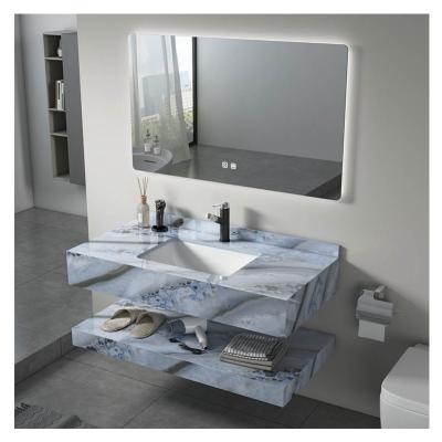 China Modern Style Bathroom Cabinets with Sink SLABS/SINTERSTONE Surface Treatment Included for sale