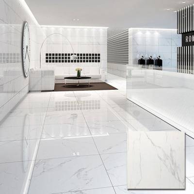 China Building Material Gloss White Ceramic Porcelanto Porcelain Tiles Floor for sale