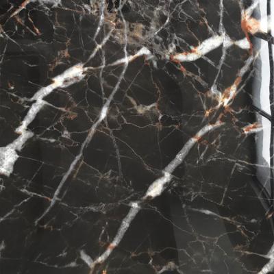 China Black Shiny Mirror Glass Polished Porcelain Floor Tiles 600x600 for Building Material for sale
