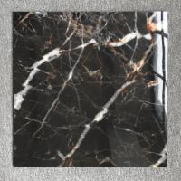 China Black Shiny Mirror Glass Polished Porcelain Floor Tiles 600x600 for Building Material for sale