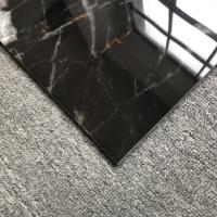 China Black Shiny Mirror Glass Polished Porcelain Floor Tiles 600x600 for Building Material for sale