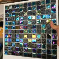 China Technique Glass Mosaic Swimming Pool Tile Inkjet Crystal Ice Jade for Your Pool for sale