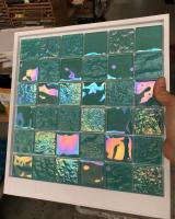 China Sea Blue Wave Glass Mosaic Tile Elevate Your Swimming Pool with Porcelain Villa Style for sale