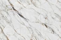 China 1200x2400mm Polished Porcelain Tile for Hotel Lobby Wall and Floor in Carrara White for sale