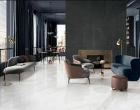 China Extra Large Format 2400mm White Marble Slab Commercial Floor Tile for Interior Design for sale