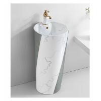 China Small Round Ceramic Basin European Style Bathroom Sink for Home Hotel or Restaurant for sale