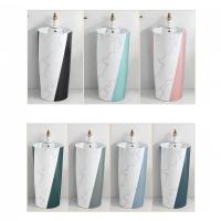 China Small Round Ceramic Basin European Style Bathroom Sink for Home Hotel or Restaurant for sale