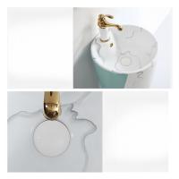 China Small Round Ceramic Basin European Style Bathroom Sink for Home Hotel or Restaurant for sale
