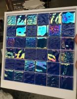 China Crystal Glass Mosaic Tile for Swimming Pool 4mm Thickness Sheet Size 306x306MM Bathroom for sale
