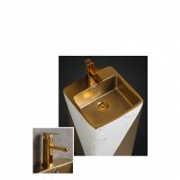 China Dual-Flush Traditional Design Modern Pedestal Sinks with Decorative Backsplash Tiles for sale