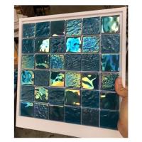 China Polished Crystal Glass Mosaic Sheet Size 306x306MM for Swimming Pools in Bali for sale