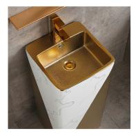 China Dual-Flush Traditional Design Modern Pedestal Sinks with Decorative Backsplash Tiles for sale