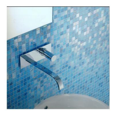 China Acid-Resistant Glass Mosaic Swimming Pool Tile with Dolphin Pattern Handmade in Foshan for sale