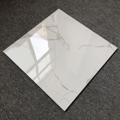 China Ceramic Tiles Super White Marble Indoor Carrara Wall Foshan Porcelain Mirror Tiles for sale