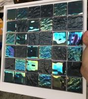 China Glitter Glass Mosaic Tiles for Swimming Pools Modern Design Style 12 Pieces for sale