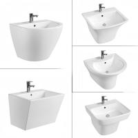 China Slowly Toilet Seat Cover Pedestal Hand Wash Basin for Fancy Dining Room 680x370x830mm for sale