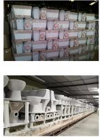 China Slowly Toilet Seat Cover Pedestal Hand Wash Basin for Fancy Dining Room 680x370x830mm for sale