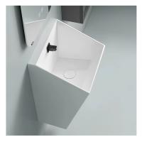 China Half Pedestal Ceramic Wall Hung Bathroom Wash Basin for Environmental Glaze and Home for sale