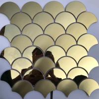 China Interior Tiles Crackle Glass Stainless Steel Mosaic for Swimming Pool Wall Decoration for sale