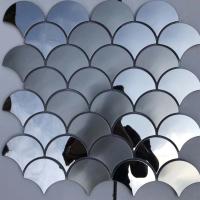 China Interior Tiles Crackle Glass Stainless Steel Mosaic for Swimming Pool Wall Decoration for sale